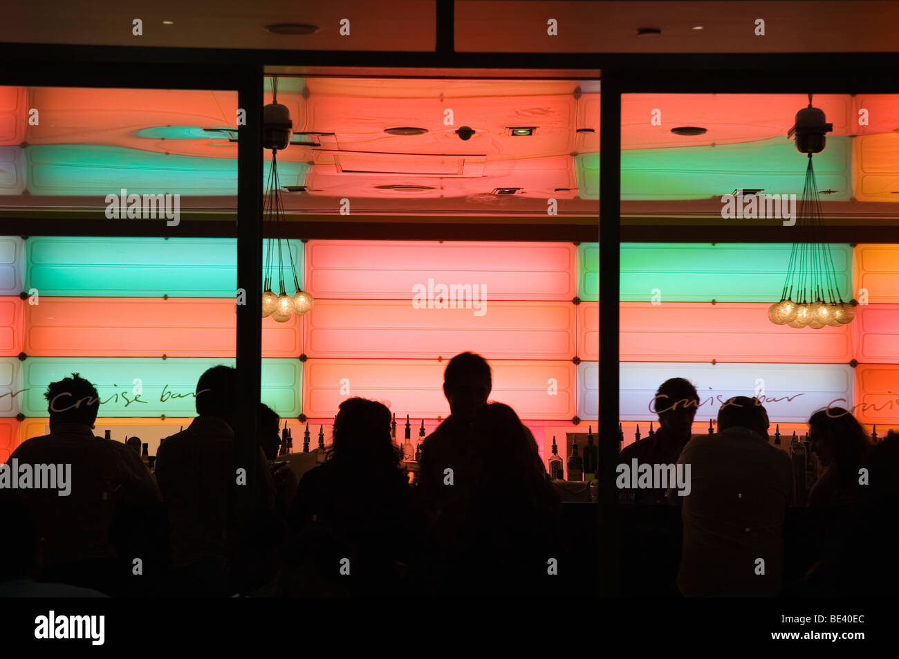 Nightlife at the Cruise Bar at West Circular Quay. The Rocks, Sydney ...