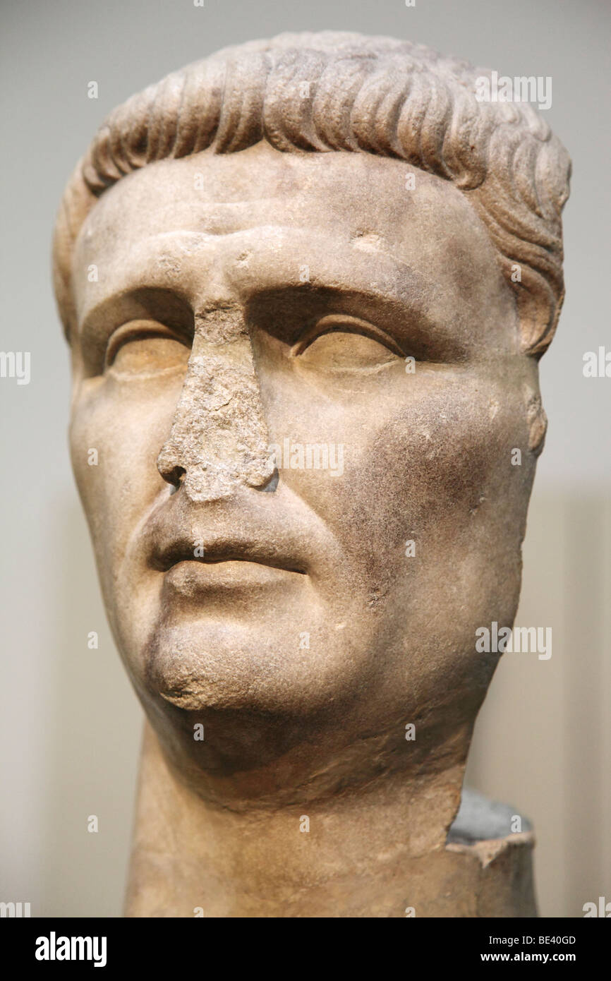 Marble head of the Emperor Claudius, 50 AD - the British Museum Stock ...