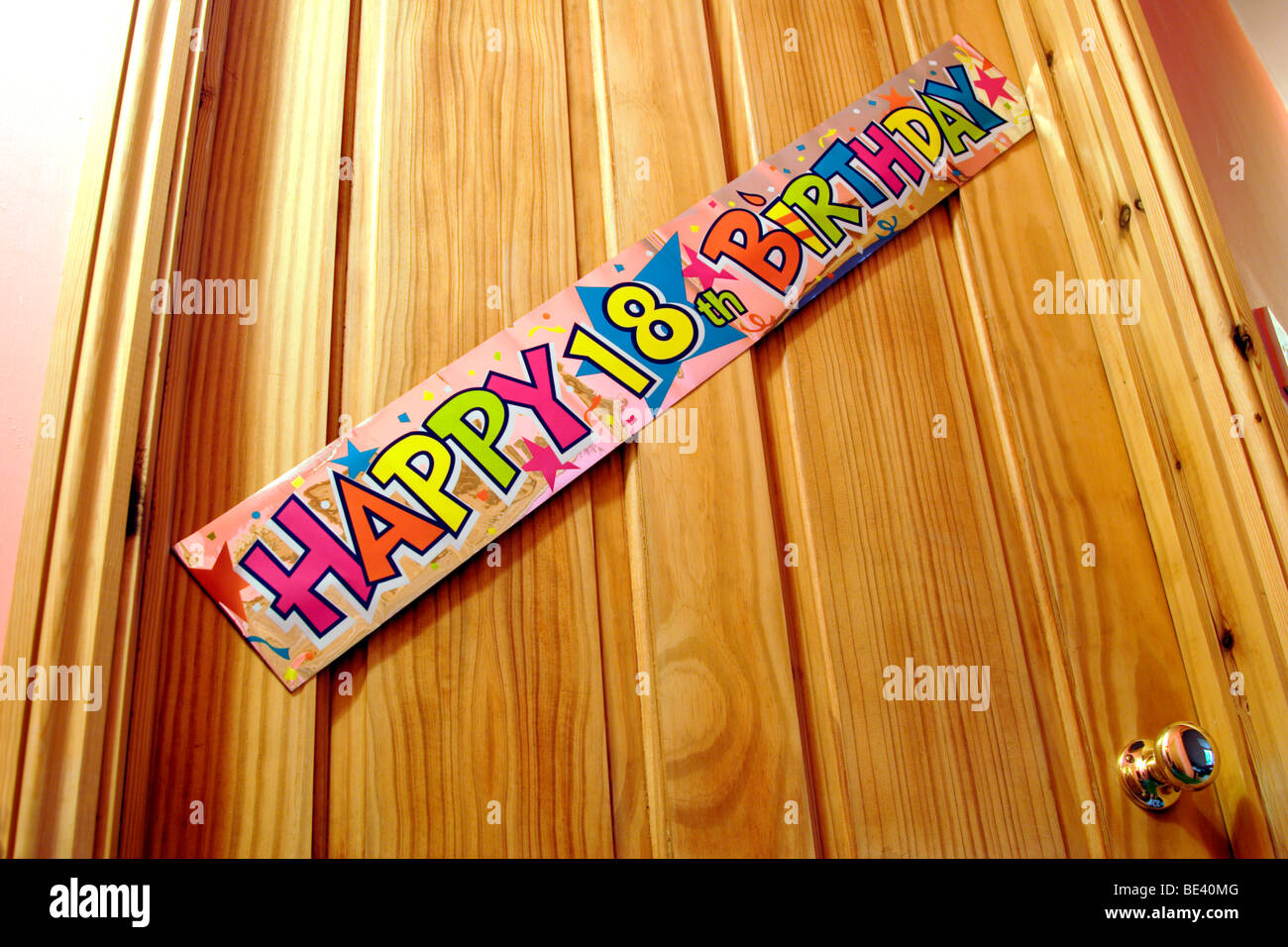 Happy 18th birthday banner on hi-res stock photography and images - Alamy