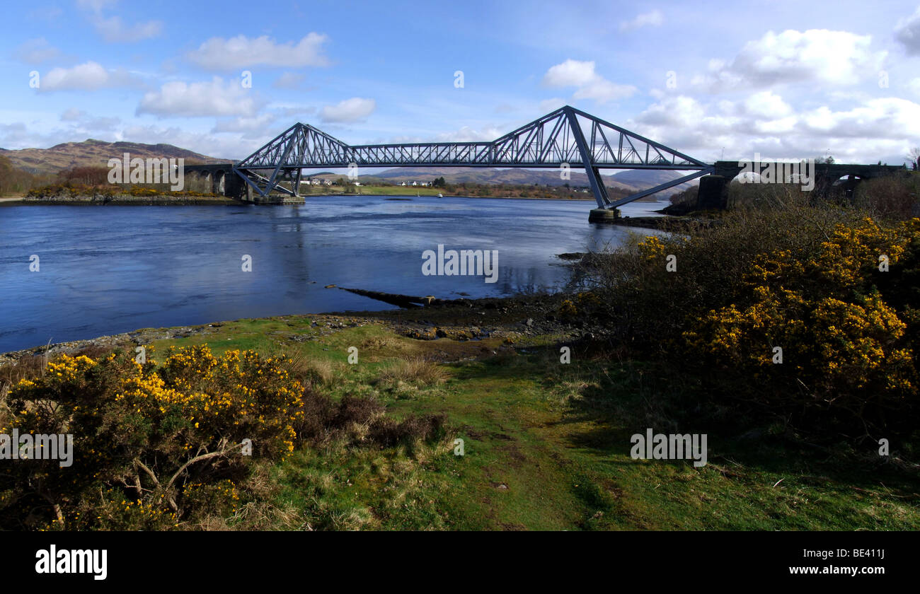 Connel Bridge, a cantilever bridge that spans Loch Etive at Connel in ...