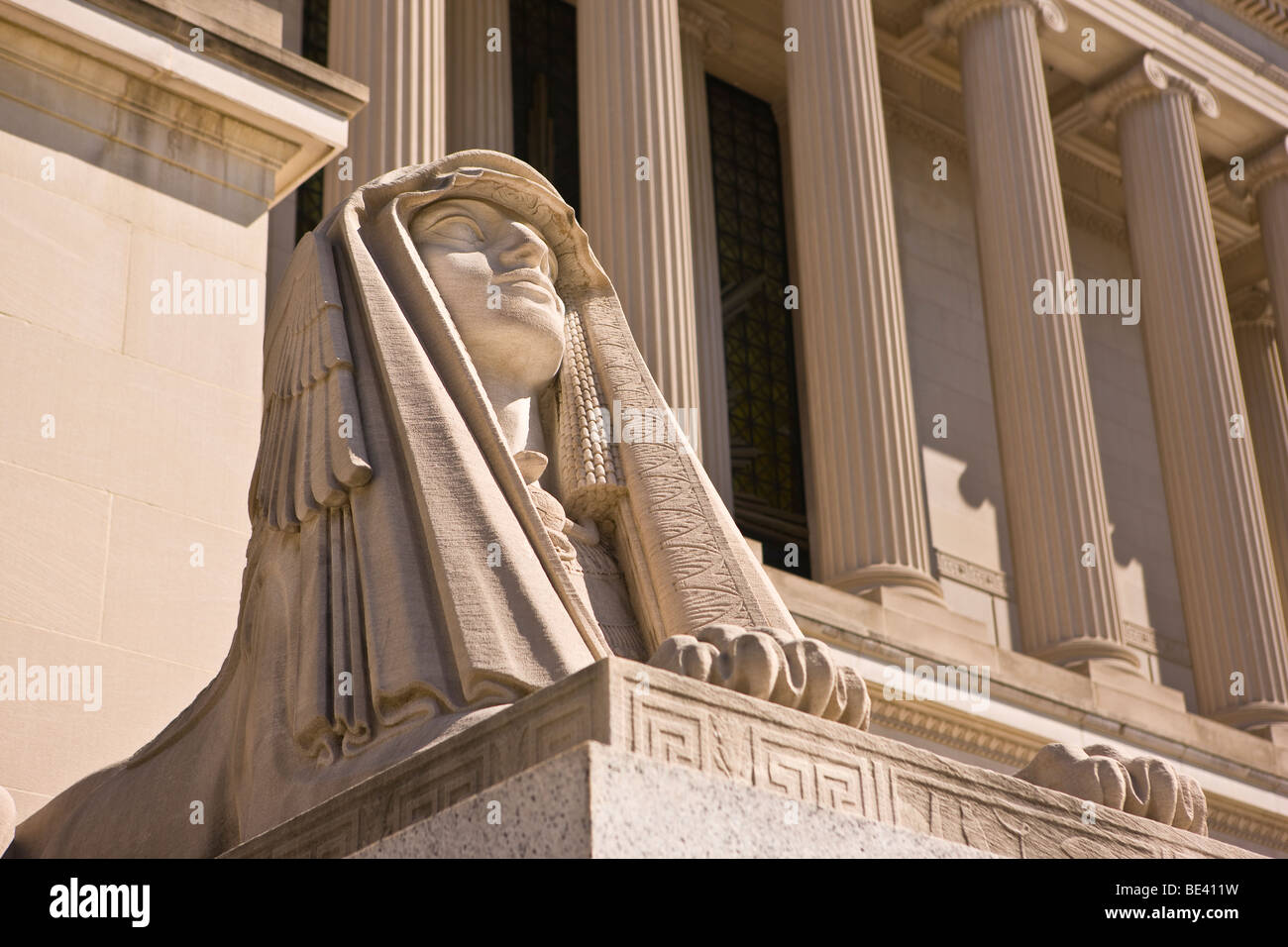 WASHINGTON, DC, USA - Sphinx at Scottish Rite of Freemasonry building ...