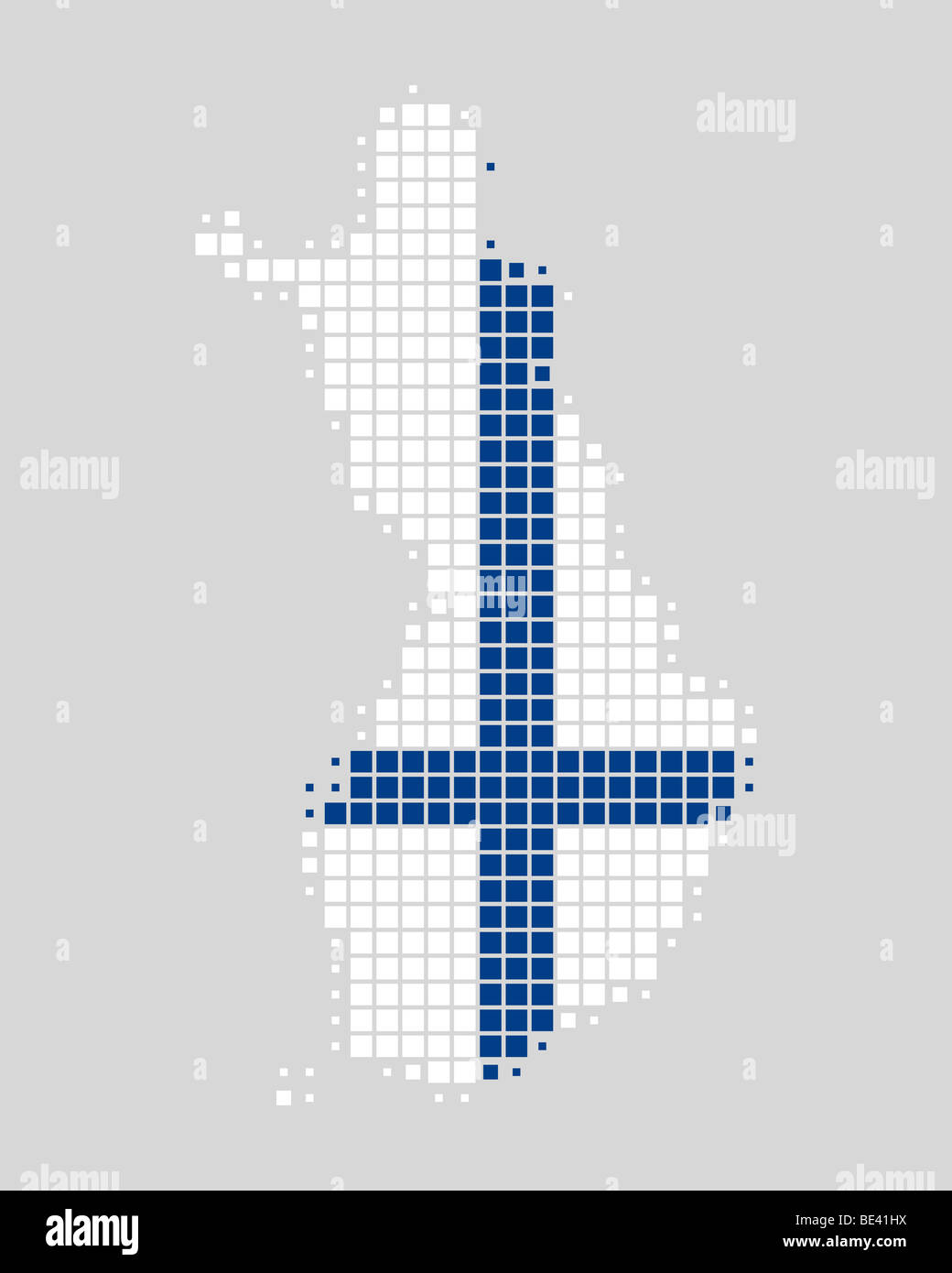 Map and flag of Finland Stock Photo - Alamy