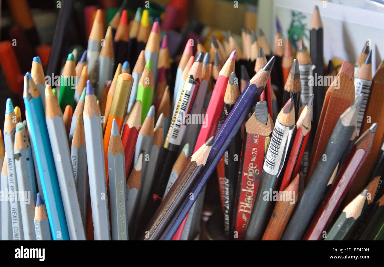 Material in an artists studio Stock Photo - Alamy