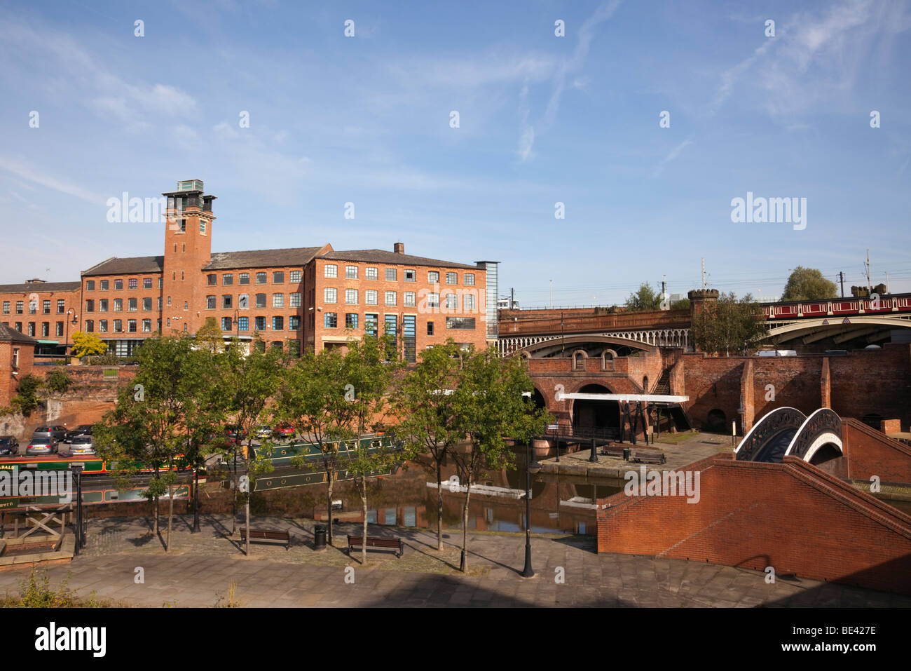 Castlefield, Manchester, England, UK, Europe. Canal basin in Urban ...