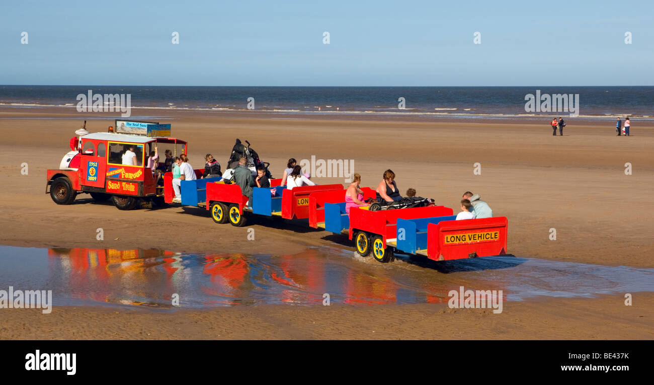 The sand train on Mablethorpe beach, Lincolnshire Stock Photo - Alamy