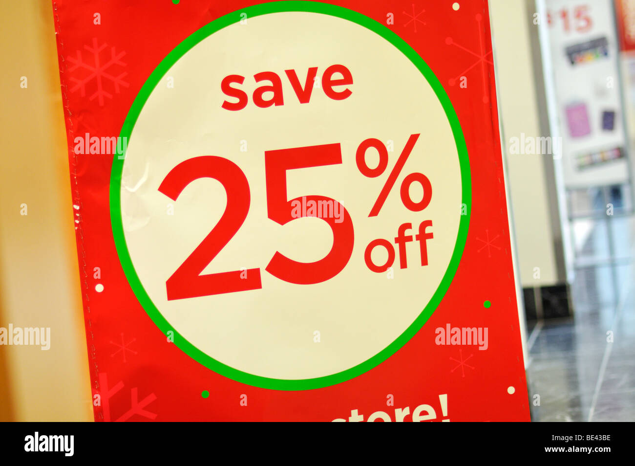 Save 25% off sign Stock Photo - Alamy