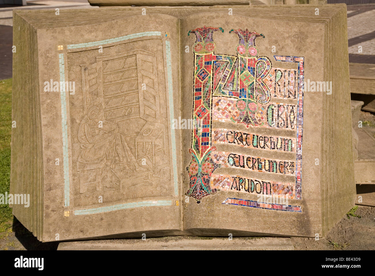 Books of Knowledge, a sculpture representing the illuminated books ...