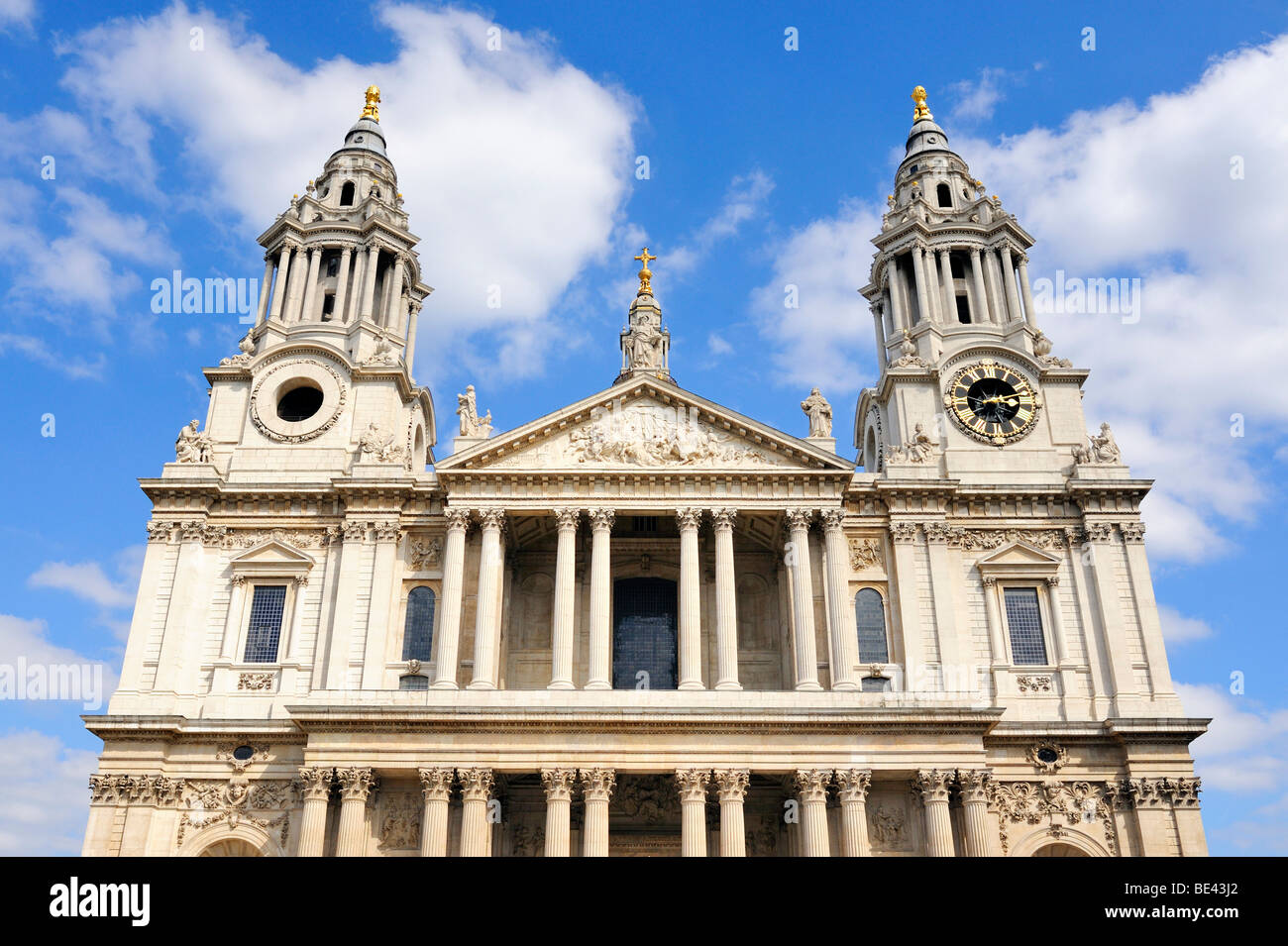 The west side with the twin towers of St Paul's Cathedral, London ...