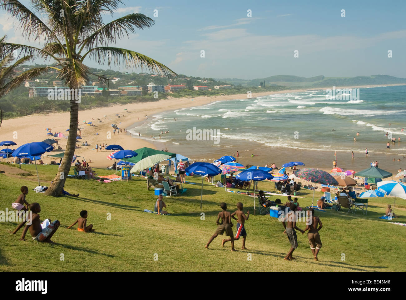 A hot sunny day at Scottburgh beach on the East Coast of South Africa ...