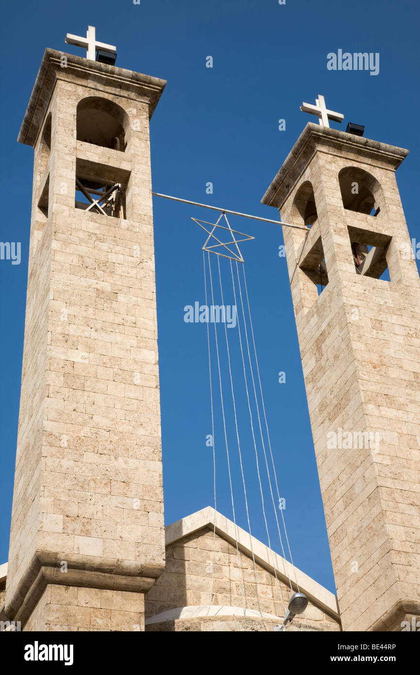 Mar Maroun Maronite Church bell Towers Beirut Lebanon Stock Photo - Alamy