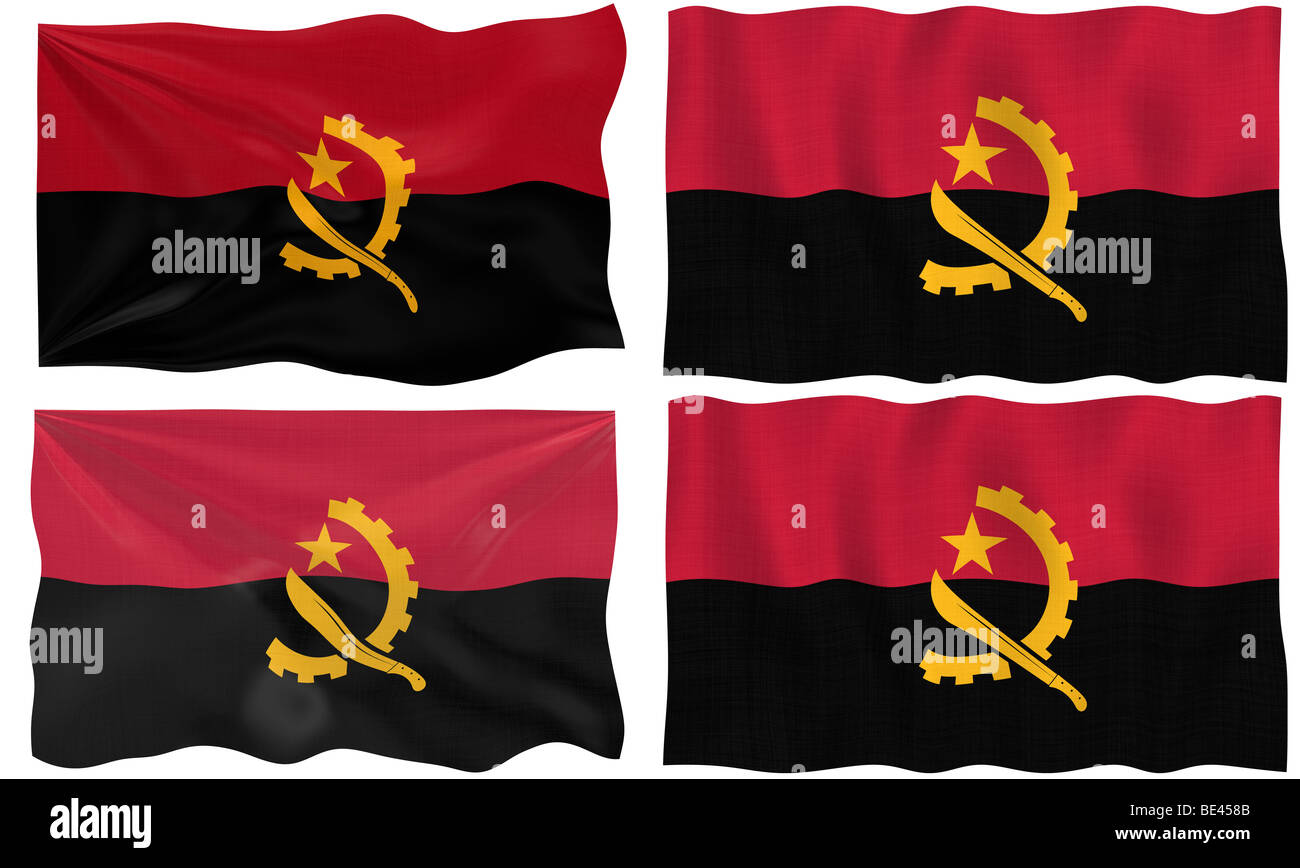Great Image of the Flag of angola Stock Photo - Alamy