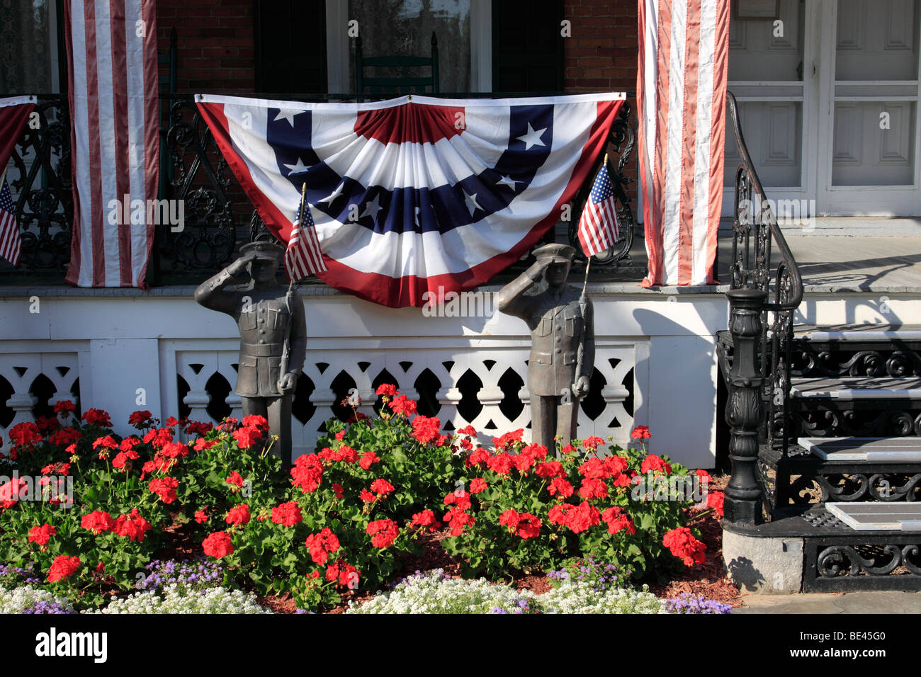 Entrance to the National Memorial Day Museum, Waterloo, NY Stock Photo ...