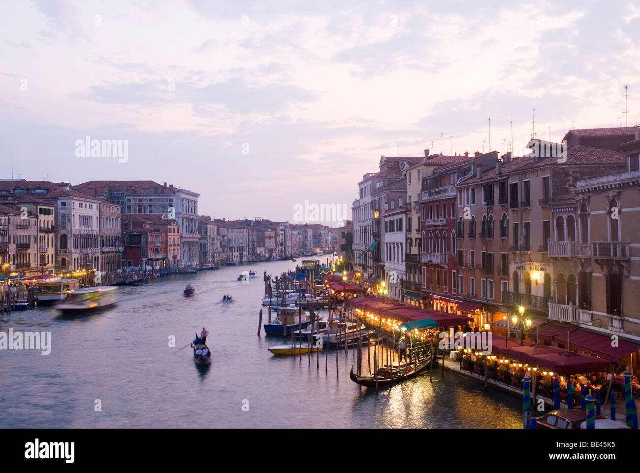 View of the Grand Canal, from Rialto Bridge, Venice, Italy Stock Photo ...