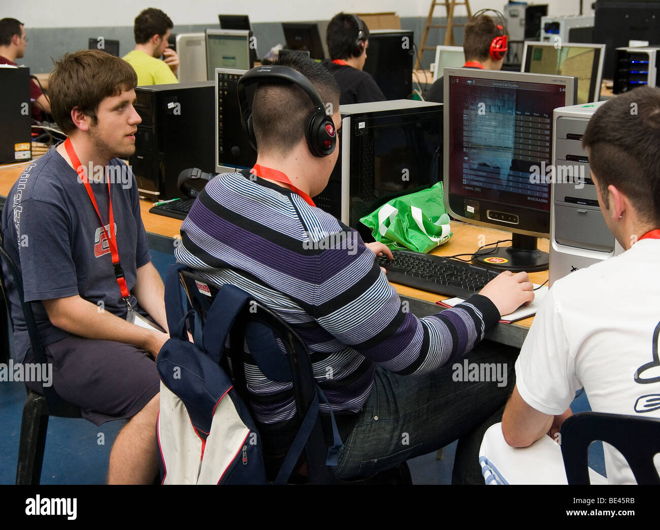 Party on-line.Computer games Stock Photo - Alamy