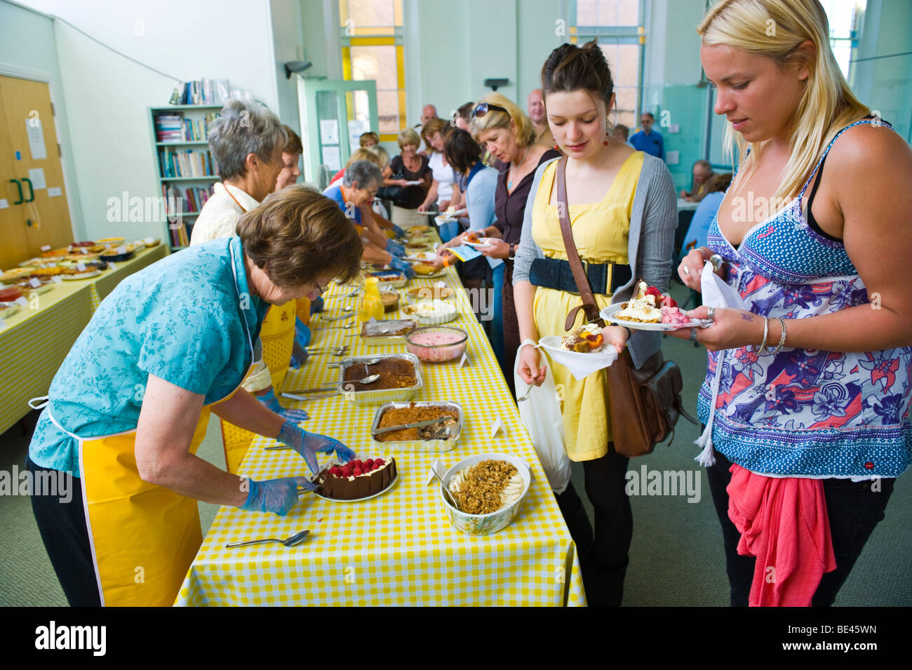 Pudding tasting at Ludlow Methodist Church during Ludlow Food Festival ...