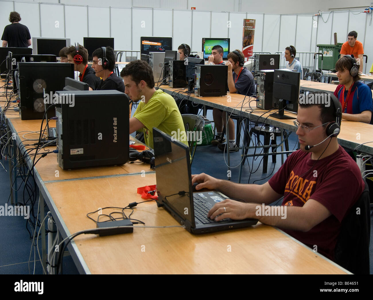 Party on-line.Computer games Stock Photo - Alamy