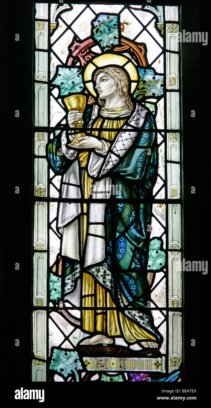 St john evangelist stained glass hi-res stock photography and images ...