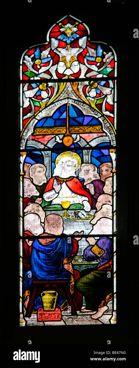 A Stained Glass Window Depicting The Last Supper, St John the ...