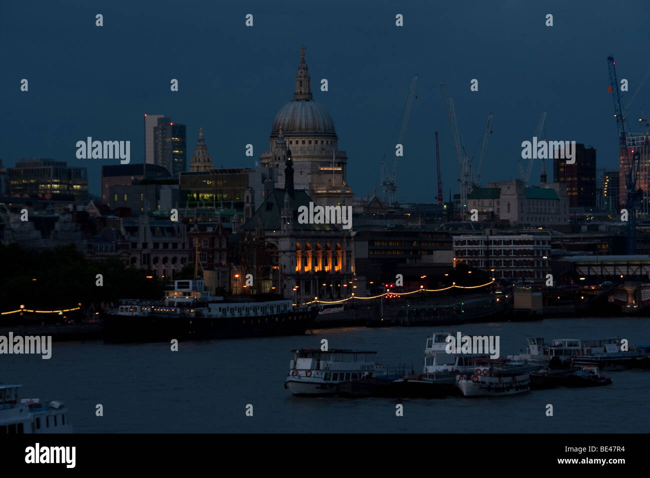 night landscape from london Stock Photo - Alamy
