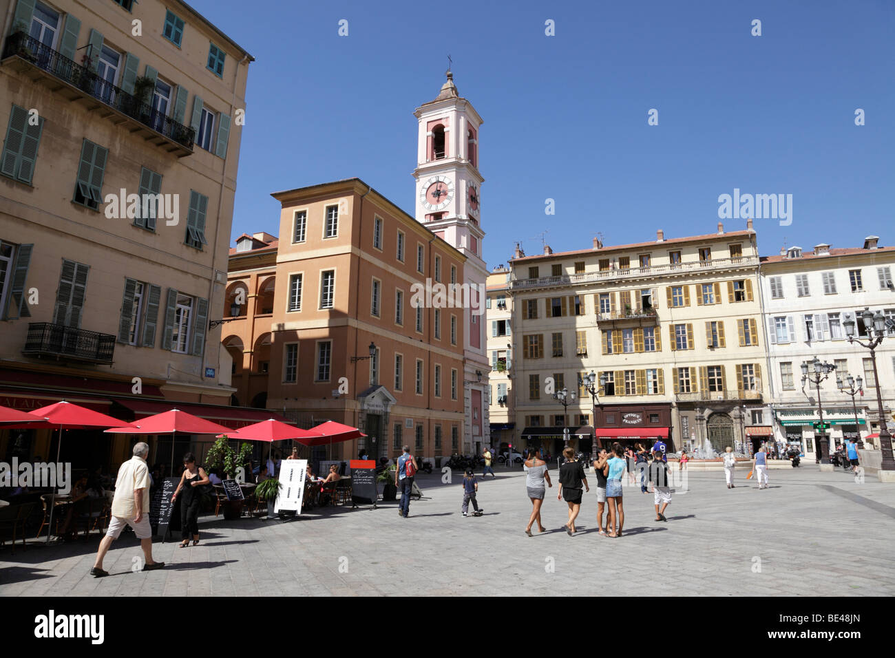 public square of place du palais nice south of france Stock Photo - Alamy