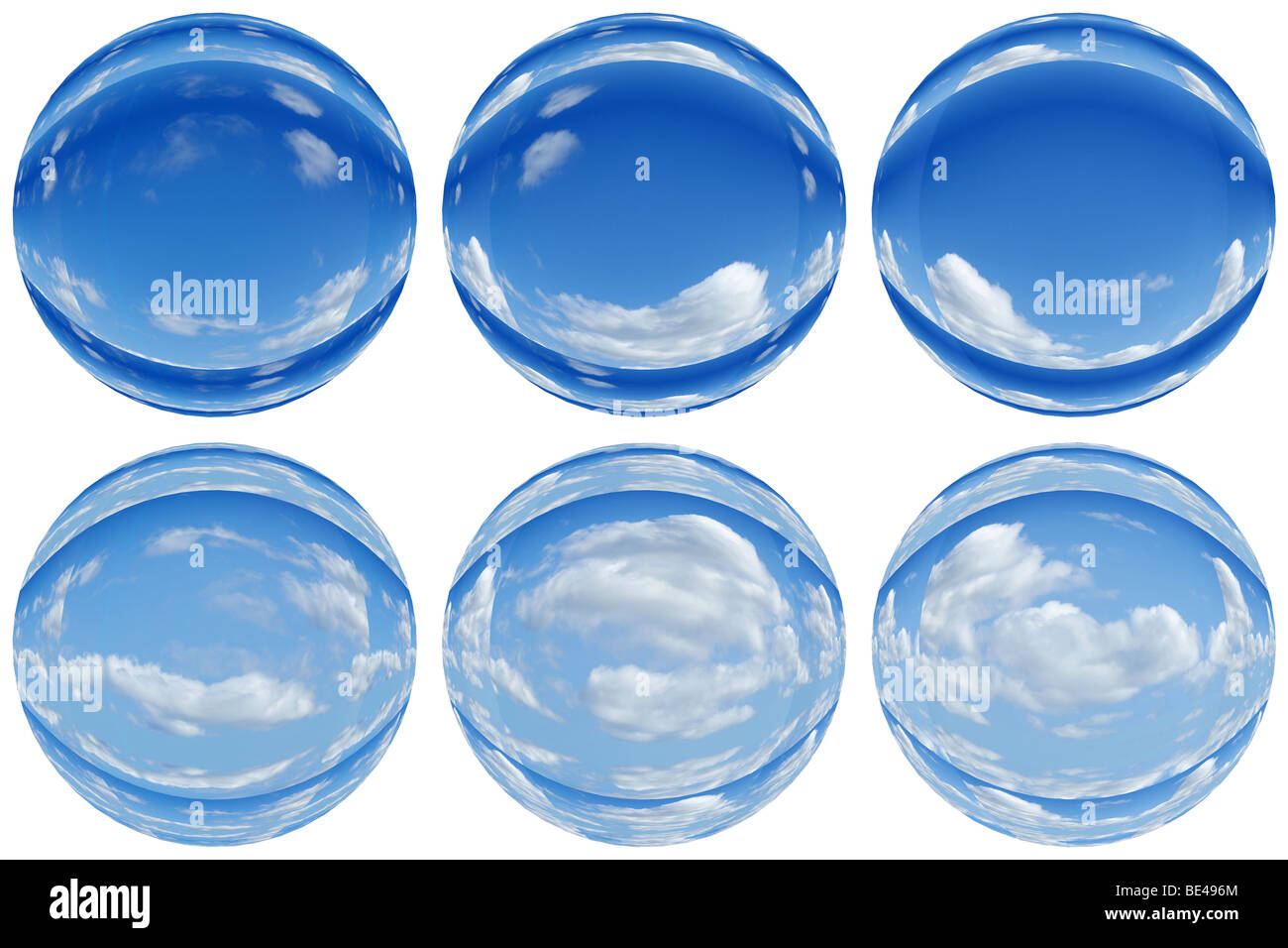 great image of an abstract blue sky ball orb or buble Stock Photo - Alamy