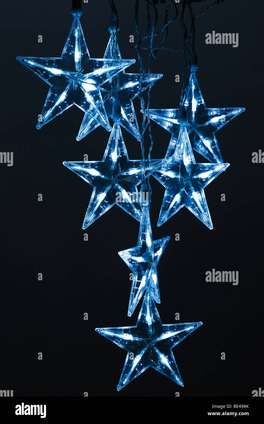 Chain of lights with stars Stock Photo - Alamy