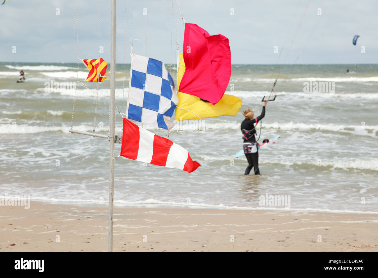 Kiteboarding competition signal flags Stock Photo - Alamy