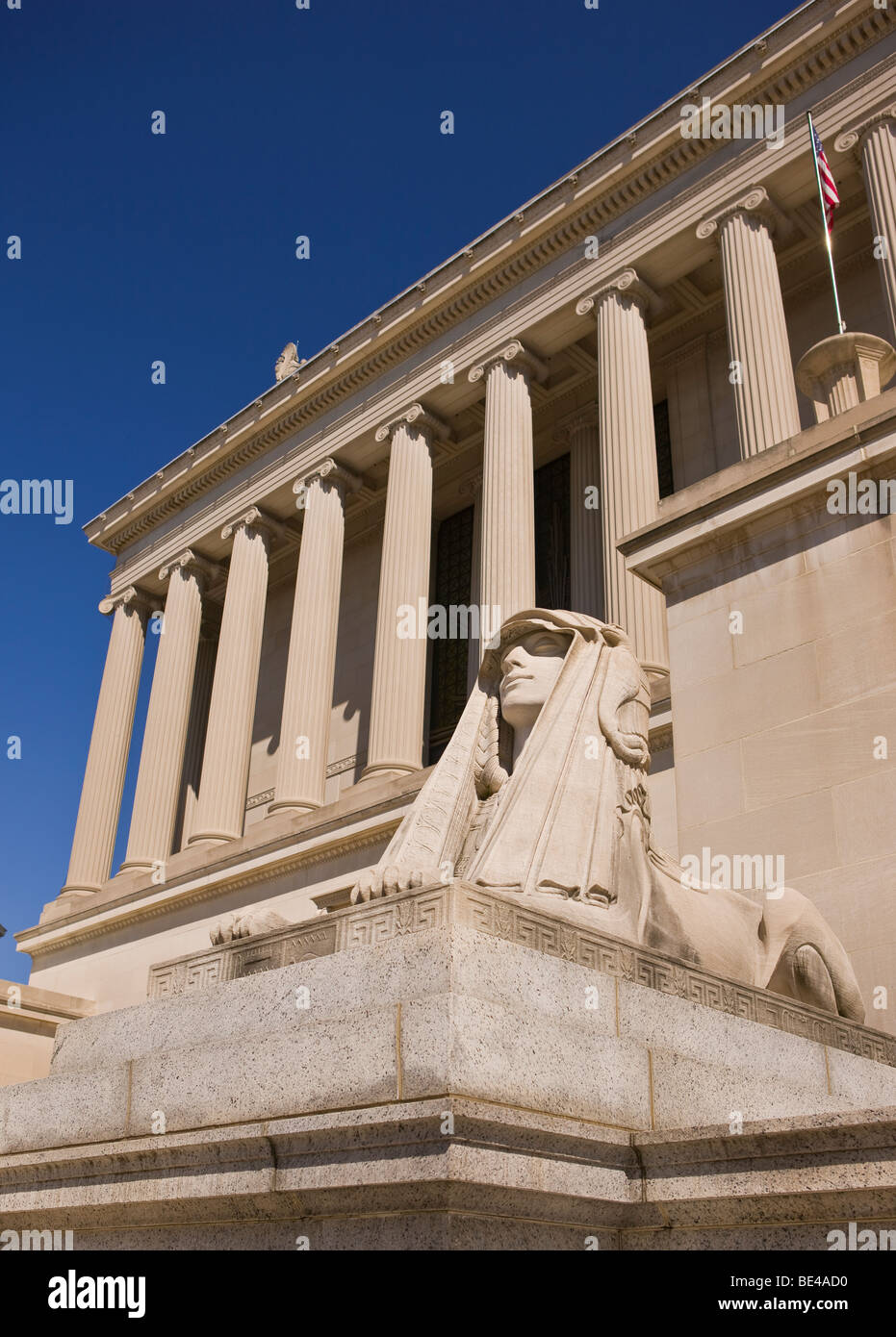 WASHINGTON, DC, USA - Sphinx at Scottish Rite of Freemasonry building ...