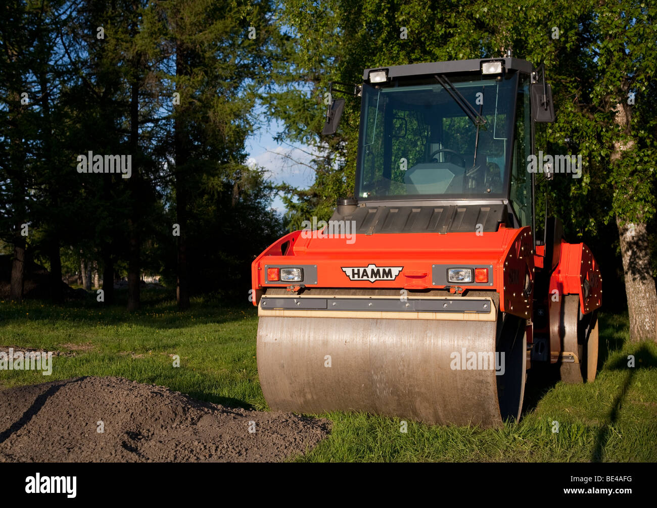 Hamm HD 75 articulated tandem roller , Finland Stock Photo - Alamy