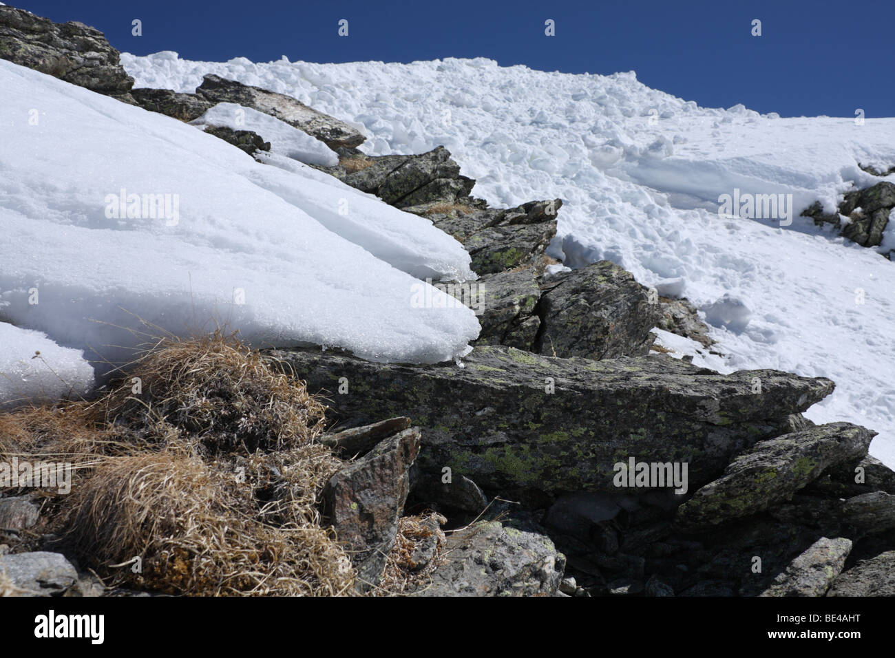 Snow and stone Stock Photo - Alamy