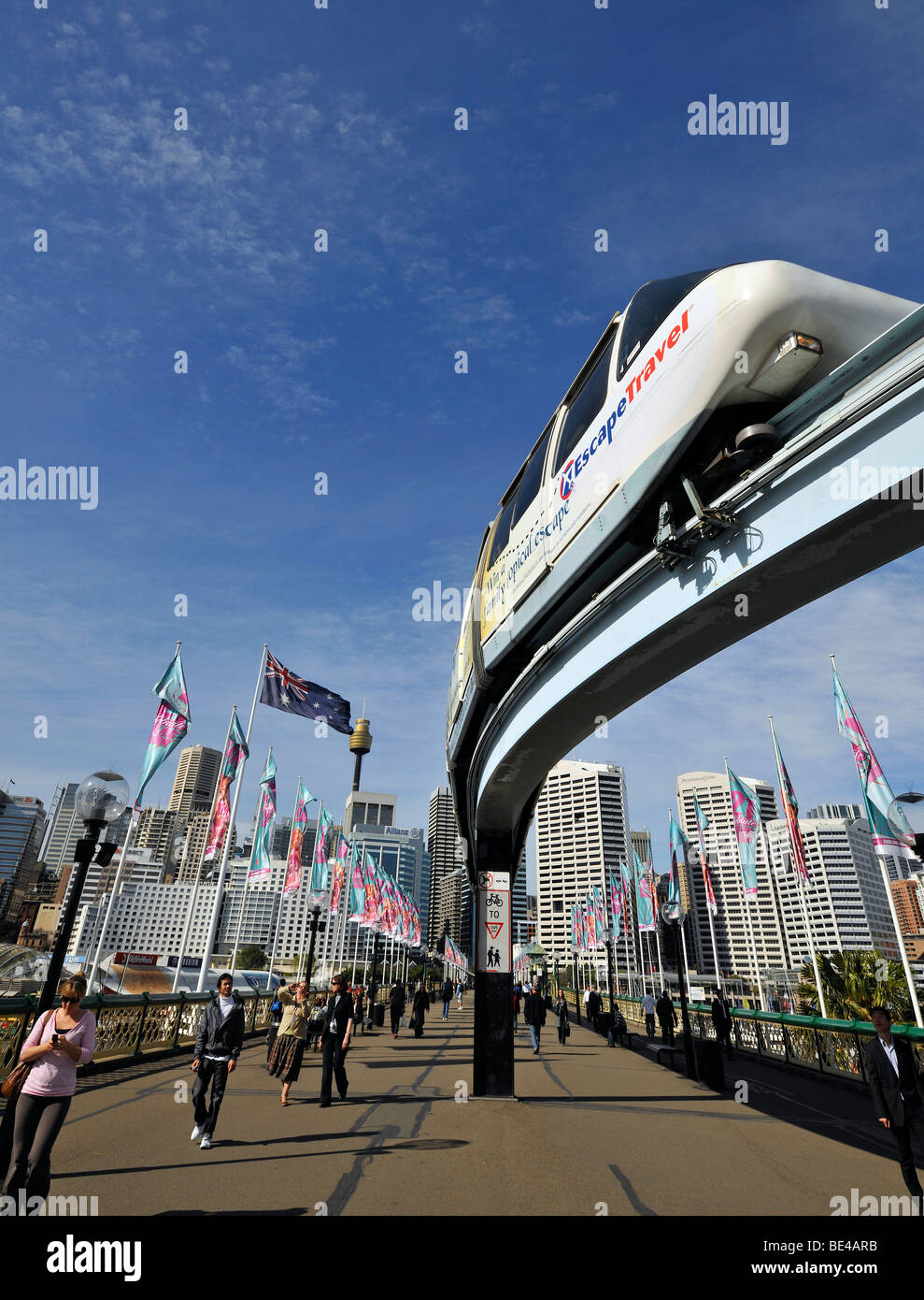 Sydney monorail darling harbour hi-res stock photography and images - Alamy