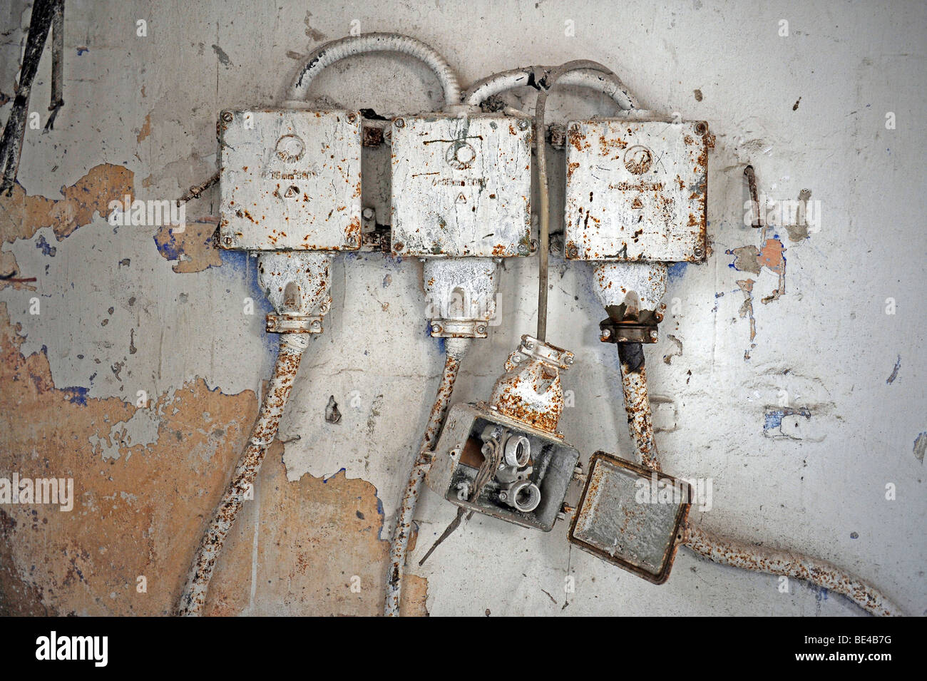 Original power distribution from around 1930 Stock Photo - Alamy