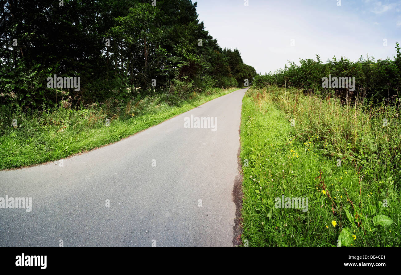 country lane estate warwickshire midlands england uk Stock Photo - Alamy
