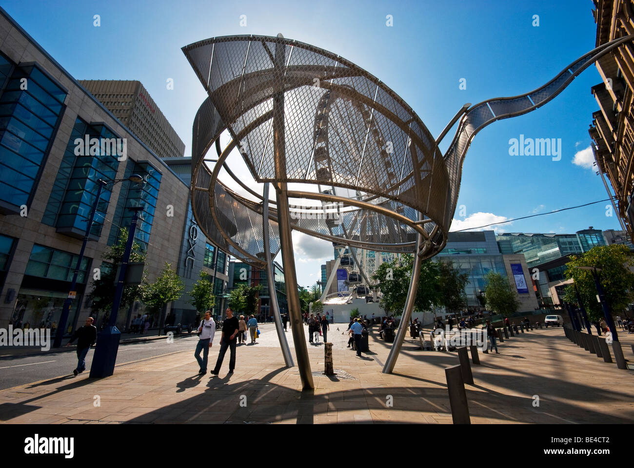 Street Sculpture in Exchange Square, Manchester England Stock Photo - Alamy