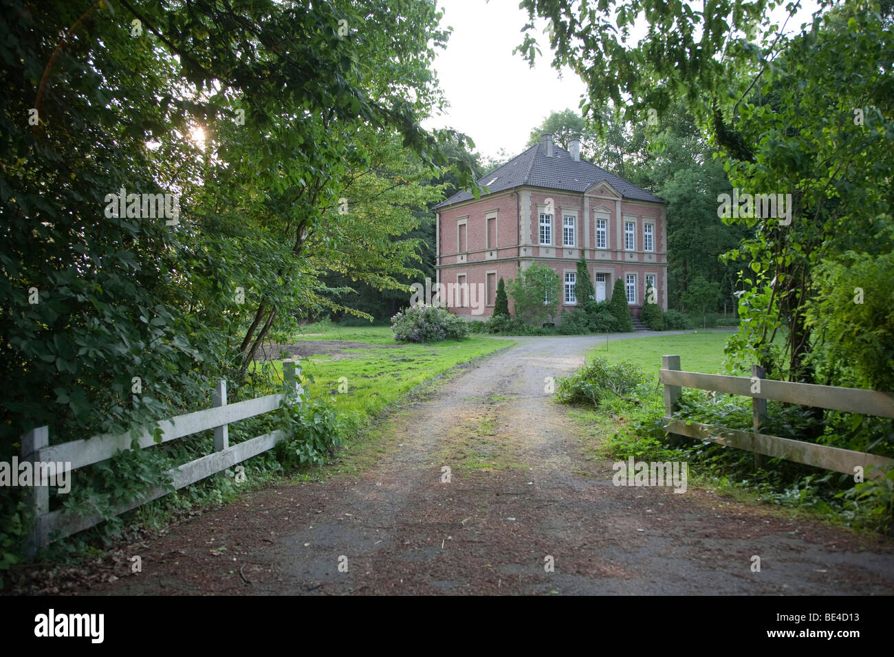 Classical mansion in Sandfort, Muensterland region, North Rhine ...