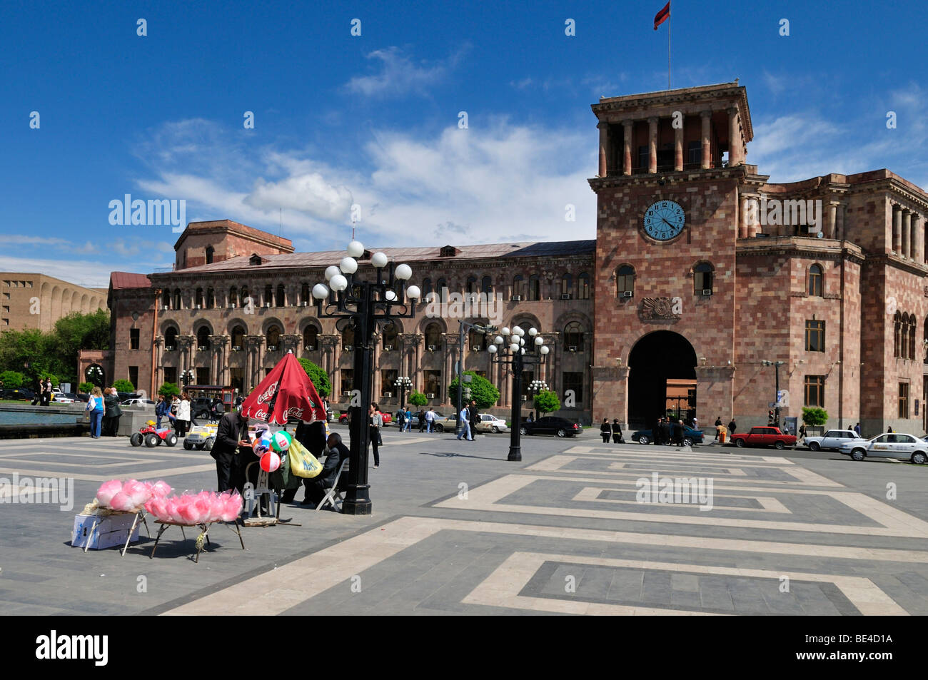 Public building, Republic Square at downtown Yerevan, Jerewan, Armenia ...