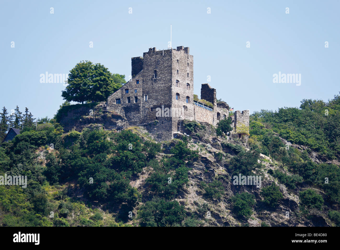 Liebenstein Castle on Rhine River, Upper Middle Rhine Valley, Rhineland ...