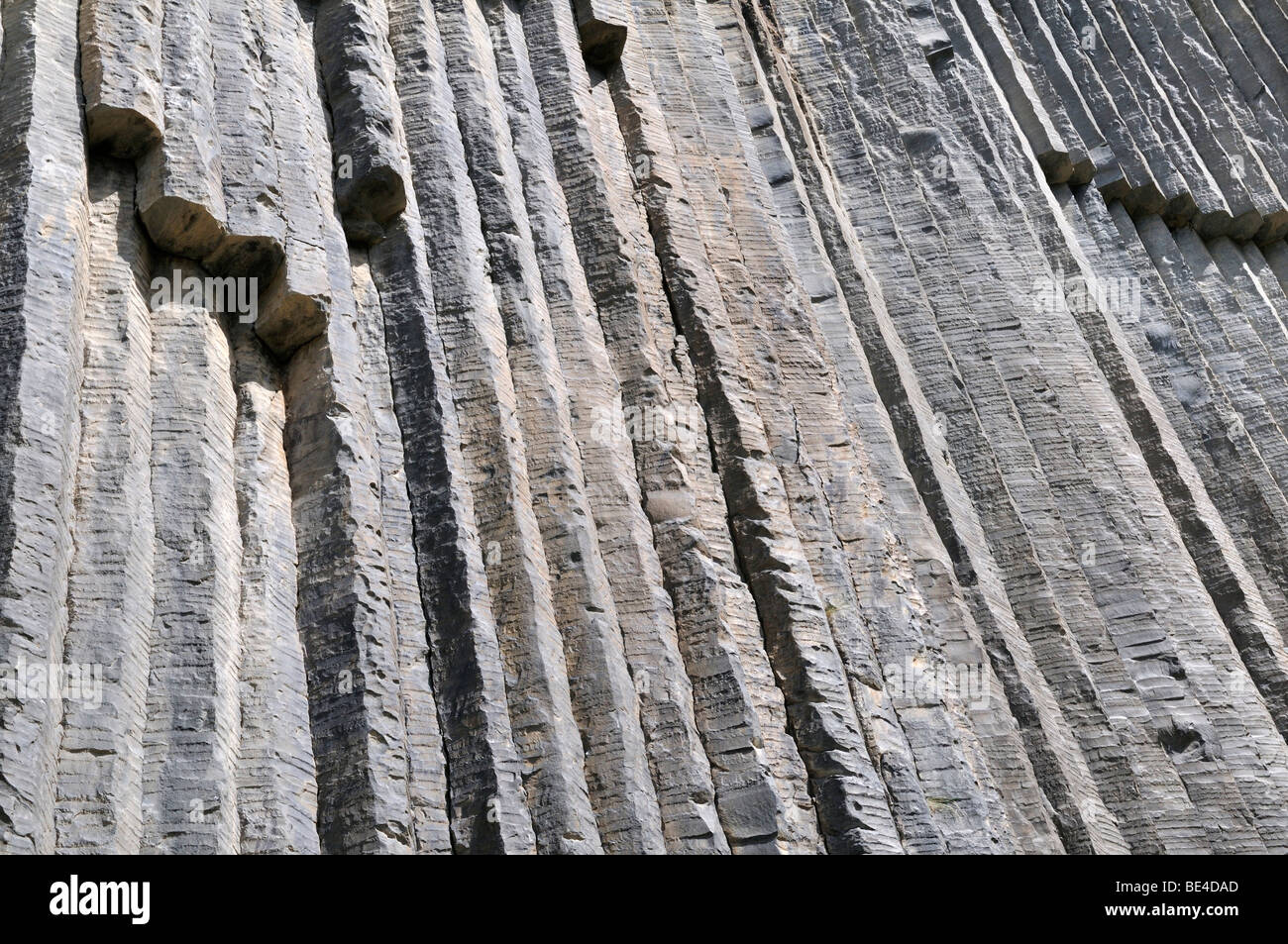 Huge basalt columns at Awan Gorge near Garni, Canyon, Kotayk region ...