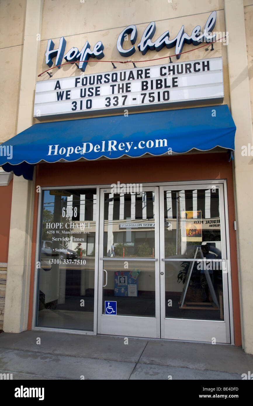 Hope Chapel A Four Square Church Los Angeles Stock Photo - Alamy