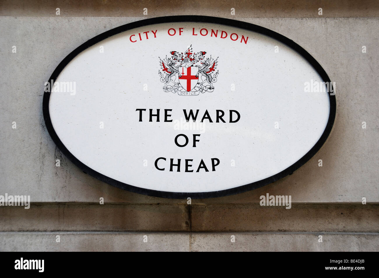 City of London Ward of Cheap sign, London, England, UK Stock Photo - Alamy