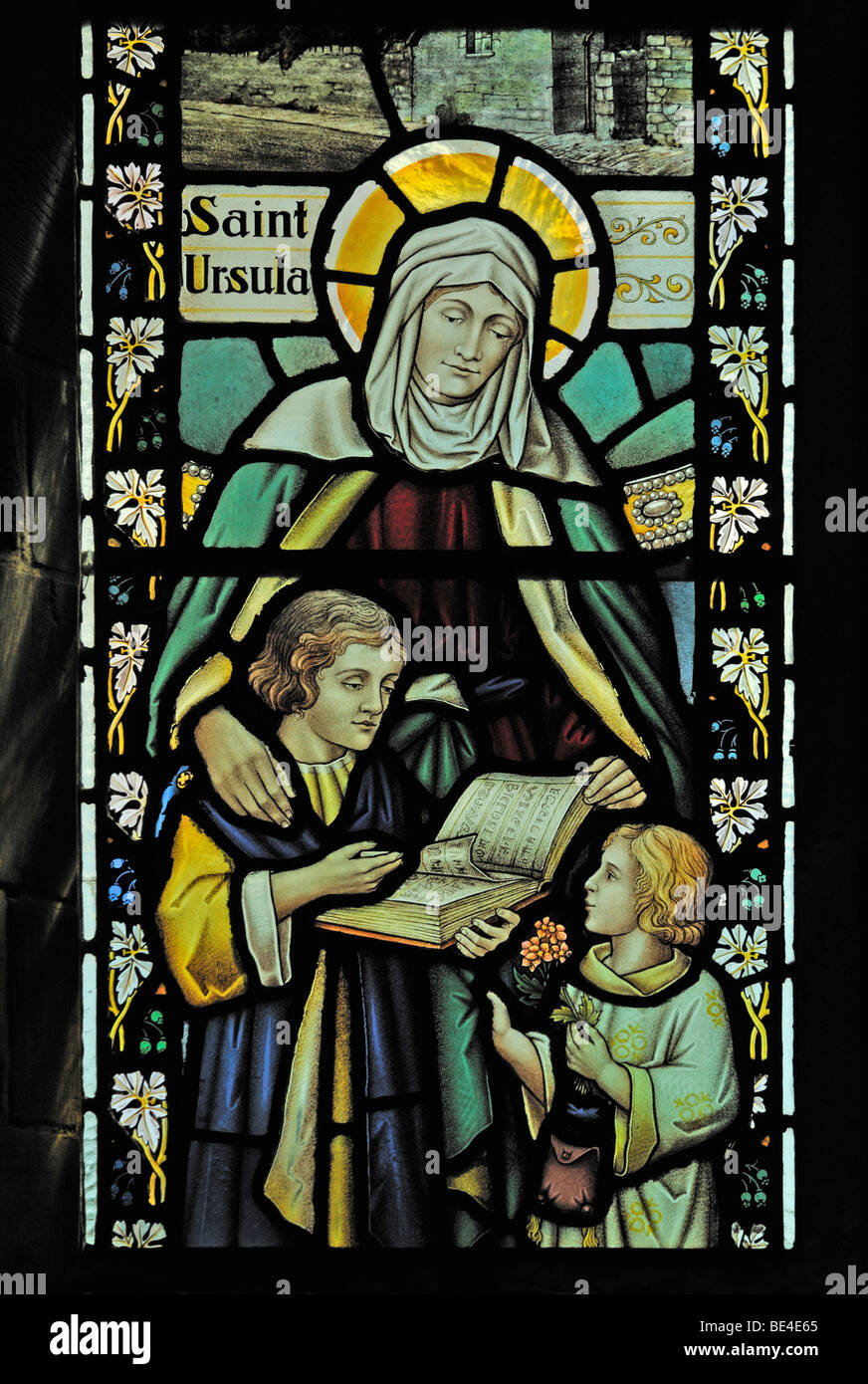 Saint Ursula window, (detail). Church of Saint John the Baptist ...