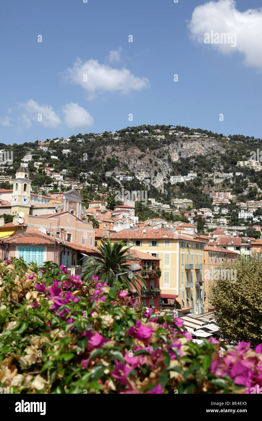 view over the old town of villefranche-sur-mer south of france Stock ...