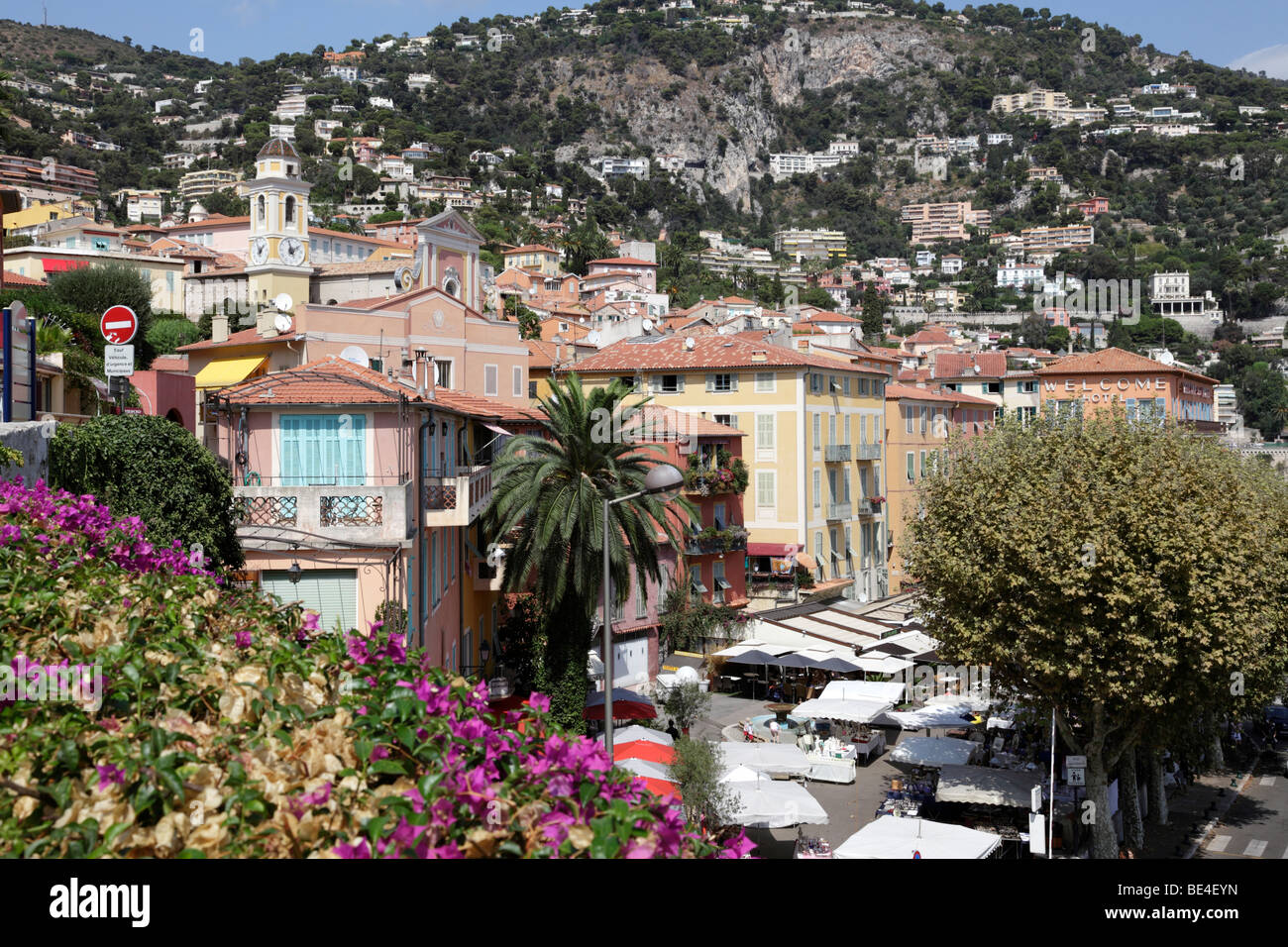 view over the old town of villefranche-sur-mer south of france Stock ...