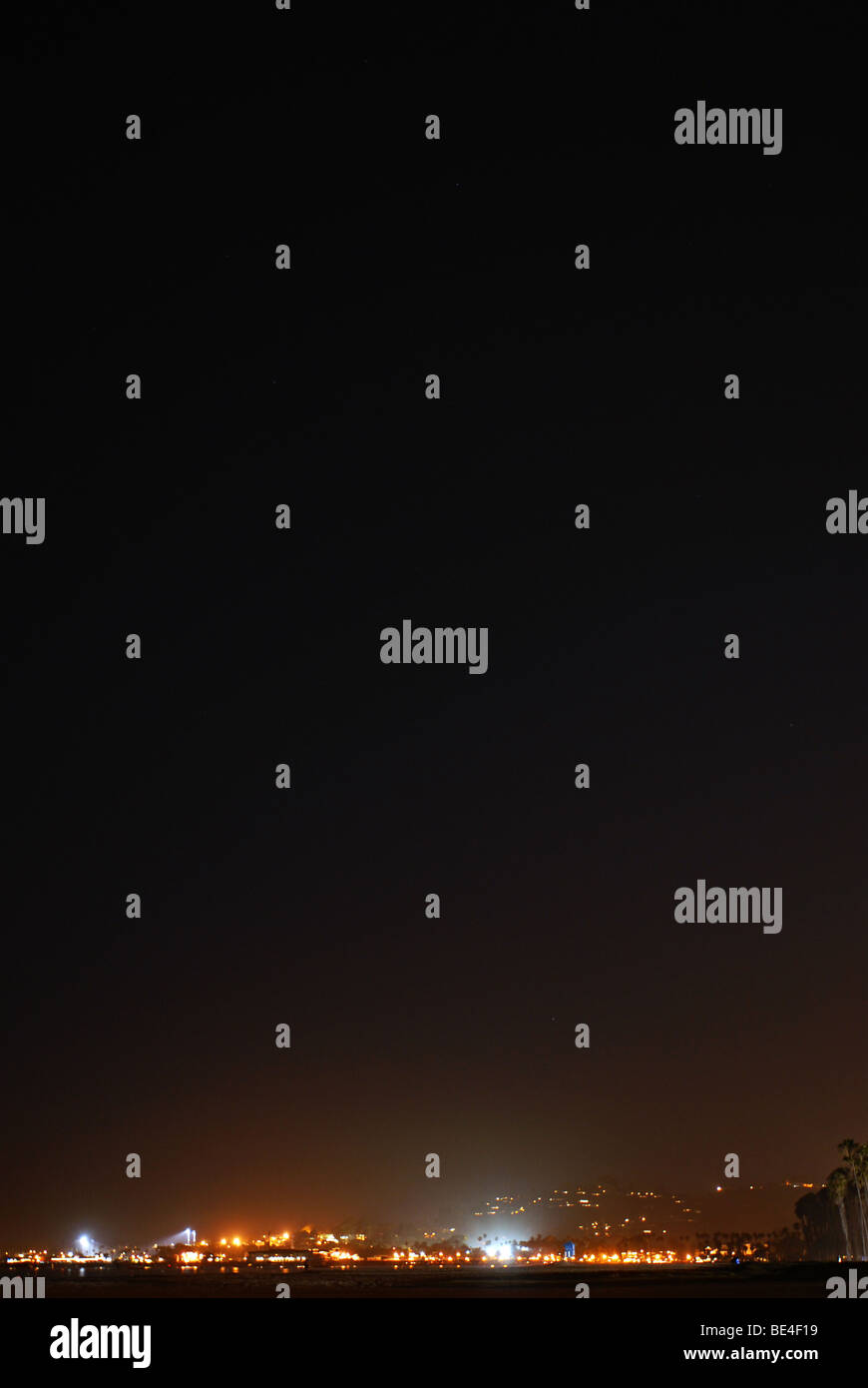 Santa Barbara Pier, Night Stock Photo - Alamy