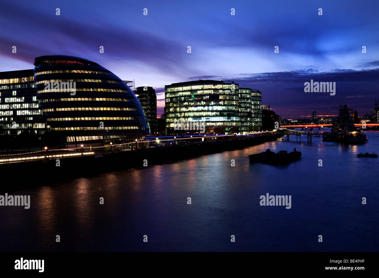 More London Riverside with London's City Hall and Office Buildings ...