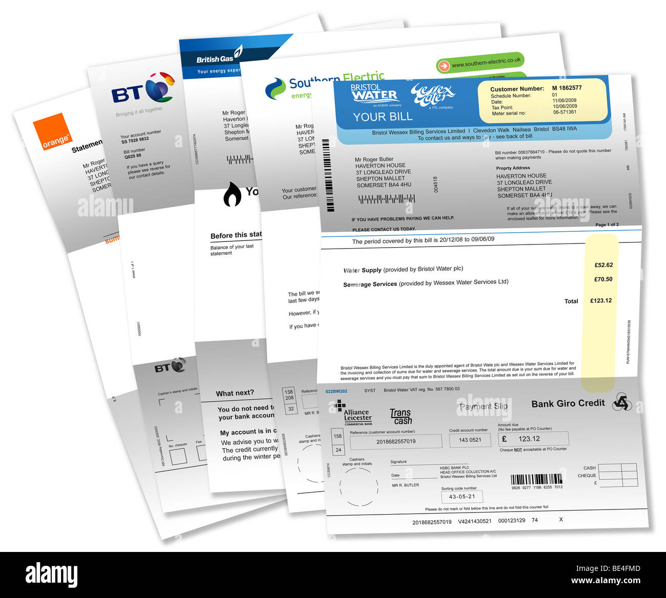 Domestic gas consumer card hi-res stock photography and images - Alamy