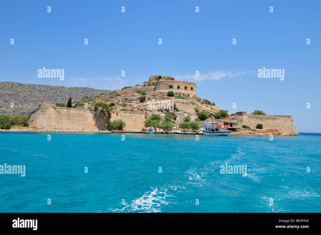 Former leper colony on the island of Spinalonga, Kalidon, Eastern Crete ...