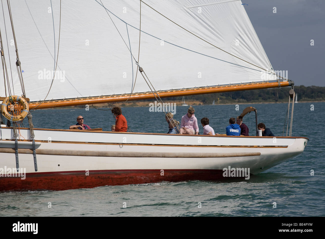 Bristol Pilot Cutter Polly Agatha Sail boom Stock Photo - Alamy