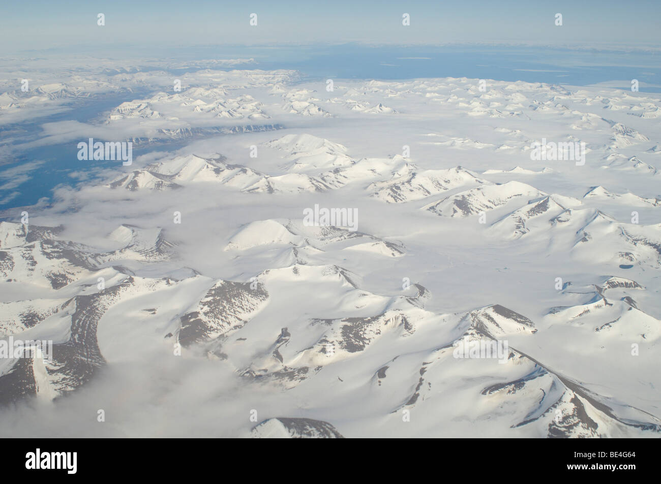 Arctic landscape, aerial showing mountain ranges Stock Photo - Alamy