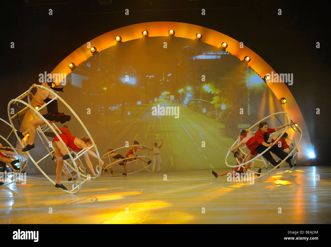 Gymwheel, gyro wheel, gala of the Internationales Deutsches Turnfest ...